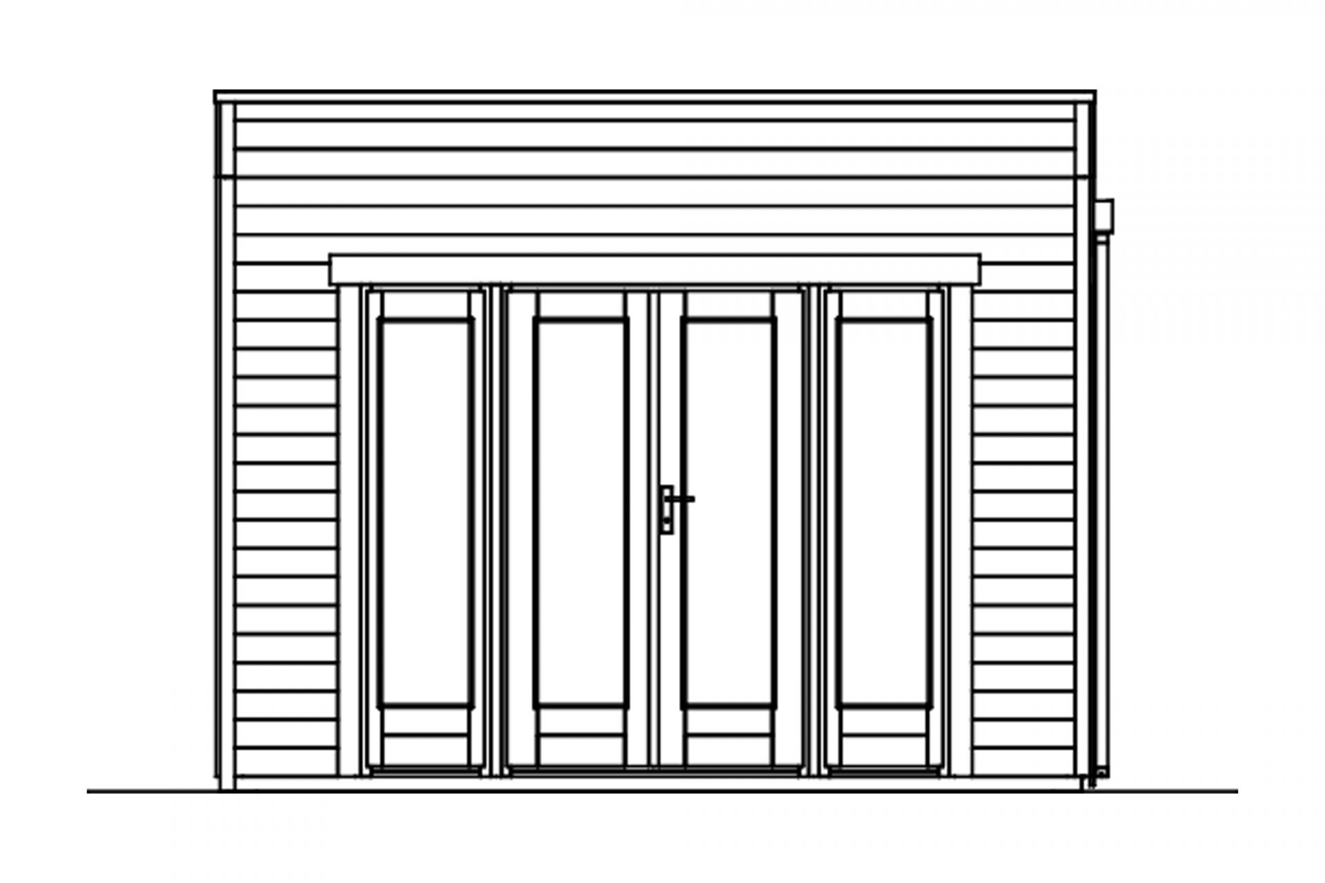 Gartenhaus Tokio 2, 340 x 340 cm, doppelschalig, natur | Natur | 340 x 340 cm | 604319 - ⁣SKAN ...